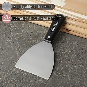 Bates- Putty Knife, 4 Inch, Carbon Steel, Flexible, Metal Scraper, Drywall Spackle Knife, Metal Paint Scraper Tool, Putty Knife Scraper, Wall Scraper, Metal Putty Knife, Drywall Putty Knife