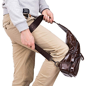 BULLCAPTAIN Cross body Bags for Men Leather Sling Bag Casual Daypacks Chest Bags Shoulder Bag Travel Hiking Backpacks (Coffee)