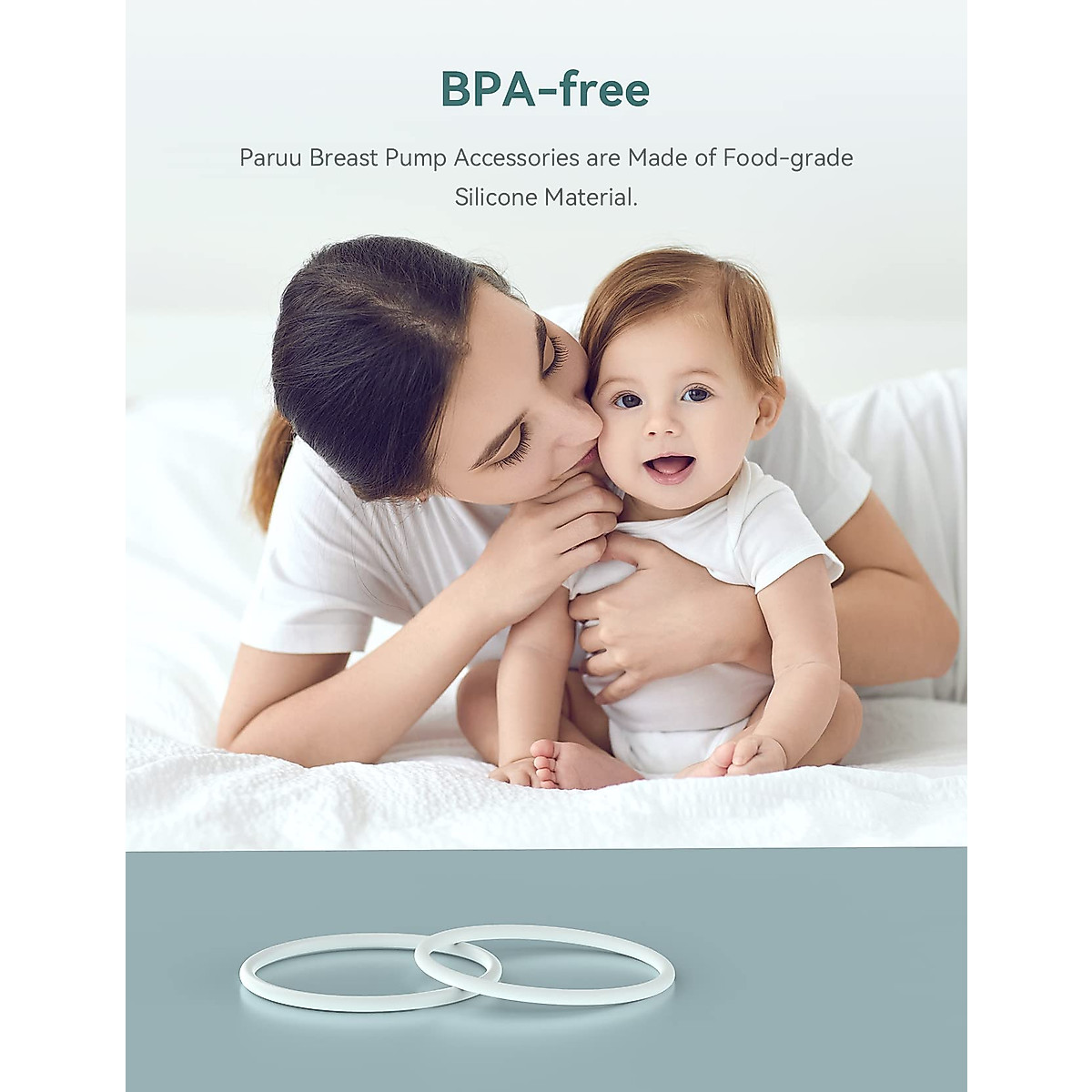 Paruu Wearable Breast Pump Silicone Rings 6pcs Compatible with Paruu X2 Wearable Breastpump, Made by Paruu, Breast Pump Silicone Rings Accessories, Paruu Pump X2 Parts Replacement