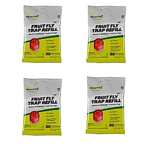 Rescue FFTA Non-Toxic Fruit Fly Trap Attractant Refill, 30 Days, attaractant, 4 Pack