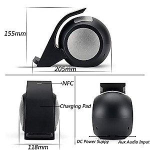 CENSHI Wireless Charger with Bluetooth Speaker,Fast Wireless Charging Stand Compatible with iPhone 14 13 12 11 Pro Max XR XS 8 Plus Samsung Galaxy S21 S20 Note 20 10 Google LG etc
