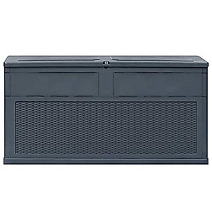 Festnight Garden Storage Box Deck Boxes 84.5 gal Anthracite