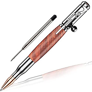 Bolt Action Pen Ballpoint Pen with Compass &Rifle Clip & Extra Refills & Office Decor Gift for Dad/Colleague/Boyfriend/Husband
