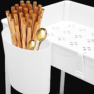 Kichvoe 1 Set cabinet drawer cabinet storage shelf telescopic sink shelf under sink organizer telescopic sink storage rack under sink storage bins cupboard storage box white pp