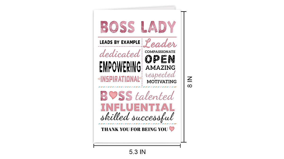 Funny Boss Lady Card for Women's Day Bosses Day Gift | UUEFKTN