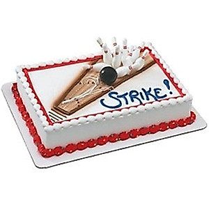 Bowling Pins and Ball Birthday Cake Candles - 7 pc