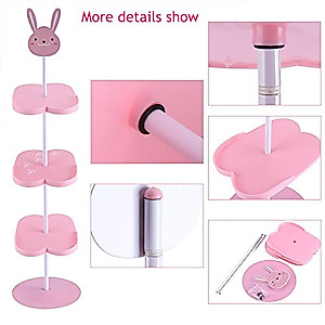 4 Tier Cute Shoe Rack for Kid's Shoes, 26.4inch, Baby Shoe Rack, Save Home Space, Storage Organizer Boys Girls, Cute Shapes of Rabbit/Panda, Solid and Durable(Rabbit)