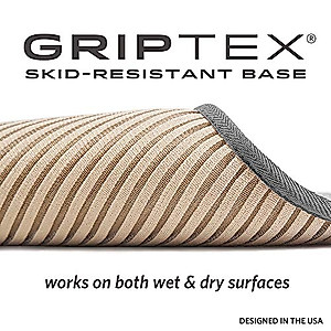 MICRODRY - Luxurious Racetrack Twist Memory Foam Bath Mat, Charcoal-Infused Absorbent Bath Mat with Skid-Resistant Base, Memory Foam Rug for Bathrooms, Kitchens & More, 17 x 24 inches, Teal