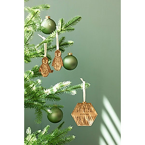 Penguin Pair Laser Cut Wood Ornaments - Comes with 2 [Christmas, Holiday, Love, Anniversary, Personalized Gifts, Custom Message, Stocking Stuffers]