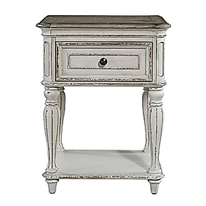 Liberty Furniture Industries Leg Night Stand, W22 x D17 x H28, White