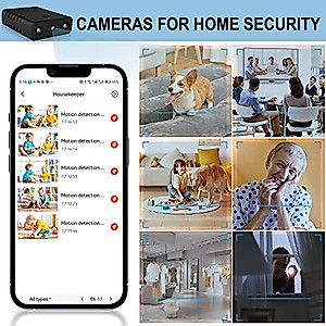 WCFHS Mini Spy Camera WiFi Wireless Hidden Cameras, 0.4 * 1.3 * 1.5in, HD1080P Night Vision, Nanny Cams Wireless with Cell Phone App and Sound, Suitable for Outdoor, Indoor, Pet Camera.