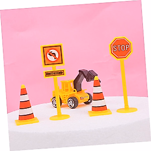 Gogogmee 25pcs Street Signs for Cake Decorations Set 5pcs/kit Creative Cake Topper Ornaments for Birthday Party Supplies