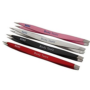 Double End Tweezer Slant & Pointed