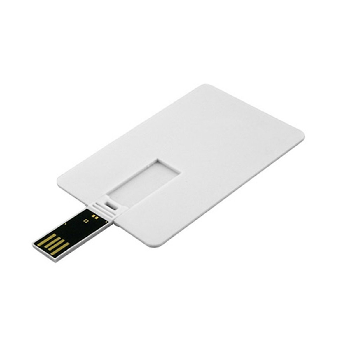 Credit Card USB Flash Drive Blank DIY Memory Stick Wholesale Bulk Pack 5 (128GB, White)