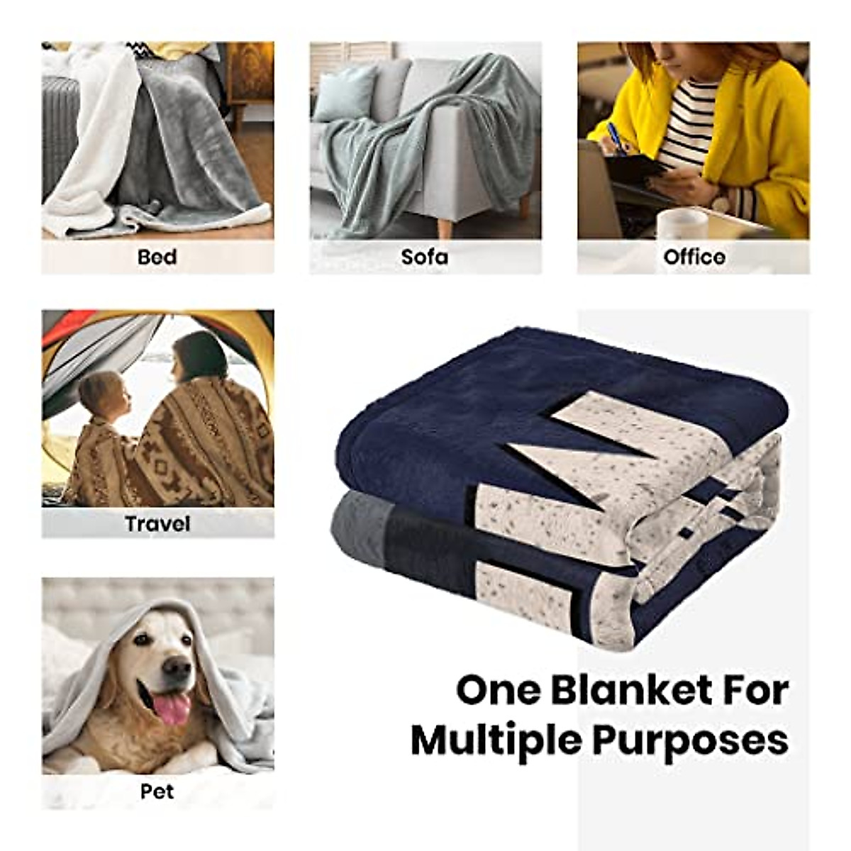 Wream Custom Blanket for Bed Personalized Fans Gift Basketball City Name and Number Winter Summer Fleece Throw Blankets, Optional【40x50】【50x60】【 60x80】inch