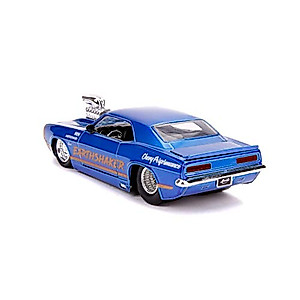 Jada Toys Bigtime Muscle 1:24 1969 Chevy Camaro Earthshaker Die-cast Car Candy Blue, Toys for Kids and Adults