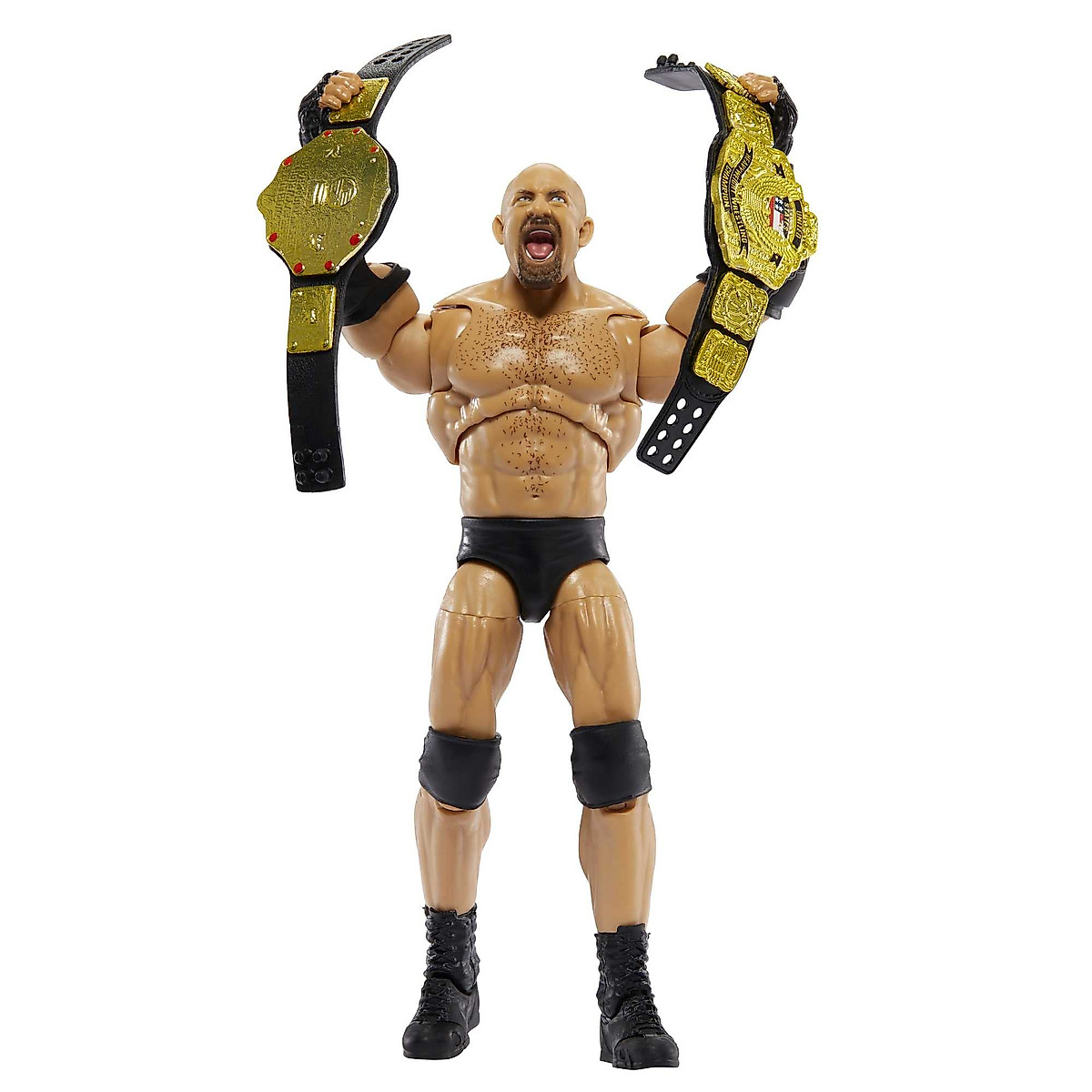 Mattel WWE Ultimate Edition Fan TakeOver Action Figure, Goldberg Collectible Set with Interchangeable Accessories Like Extra Heads & Swappable Hands