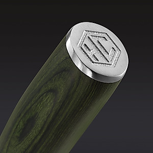 HexClad Santoku Knife, 7-Inch Japanese Damascus Stainless Steel Blade, Pakkawood Handle