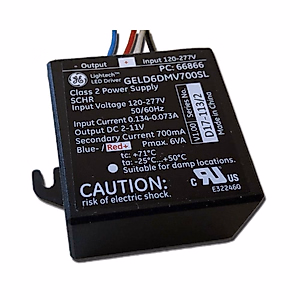 GE 66866 - 6 watt Output 120-277 volt Input Constant Current LED Driver (GELD6DMV700SL 66866)
