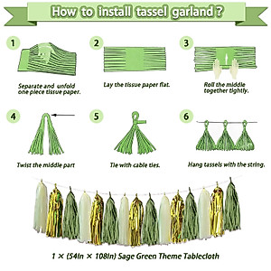 Guudmua 217 Pcs Sage Green Baby Shower Decorations, Neutral Baby Shower Decor Supplies- Disposable Dinnerware Set With Eucalyptus Leaf (25 Guest), "OH BABY" Banner, Balloon, Sash, Cake Topper