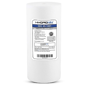 Hydronix SDC-45-1001 Whole House or Commercial NSF Polypropylene Sediment Water Filter Cartridge 4.5" x 10" - 1 Micron