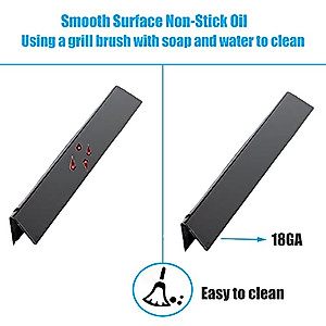 DONSIQIZZ 7636 15.3 Inch Flavorizer Bars Replacement for Weber Spirit II 300 Series, Spirit E310 E320 E330 S310 S320 S330 Grill Parts with Front Control Knobs, 5 Pack Porcelain Enameled Heat Plates