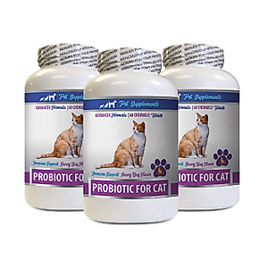 PET SUPPLEMENTS cat Allergy Reducer - CAT PROBIOTICS - Immune Support - Savory Beef Flavor - Natural Formula - cat probiotics for Vomiting - 3 Bottles (180 Treats)