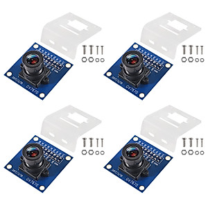 AITIAO 4Pcs OV7670 Camera Module OV7670 640x480 0.3Mega 300KP VGA CMOS Camera Module I2C Lens CMOS 640X480 SCCB Compatible W/ I2C Interface for ARM FPGA