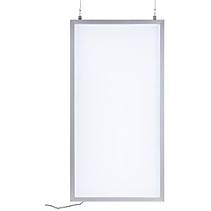 Displays2go LED Lightboxes for Wall Mount, Aluminum Construction – Silver Satin Finish, Polycarbonate Lens (LWND2X3672)