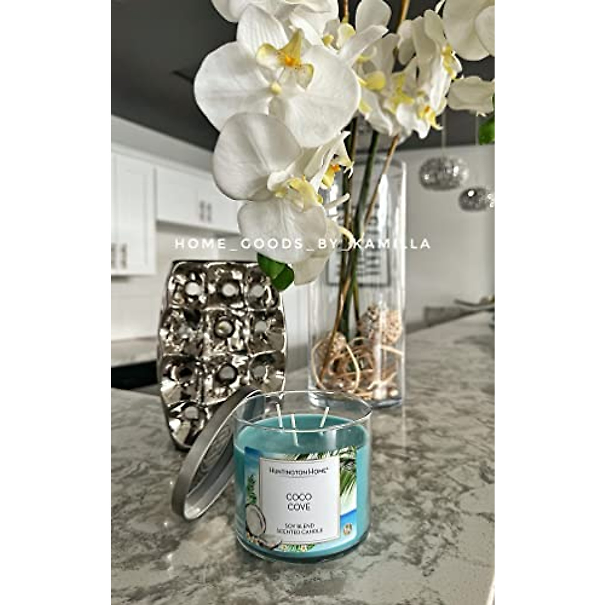 Huntington Home Soy Blend Scented Candle All Scented, 3 Wicks 45/60 Hours (Coco Cove)