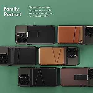 PAGONGO Magsafe Wallet, Mag Safe Wallet Magnetic Minimalist, Pop Up Credit Card Holder with Leather Front Pocket, Apple Wallet Magsafe, Iphone Wallet, Magnetic Wallet Iphone, Brown