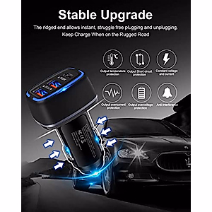 AILKIN 56W PD USB C Car Charger, Type-C Super Fast Power Charging Block 3-Port USB A & USBC Auto Cargador Carro Lighter Adapter for iPhone, iPad, Samsung Galaxy, LG, Google Pixel, Moto, USB-C&A Port