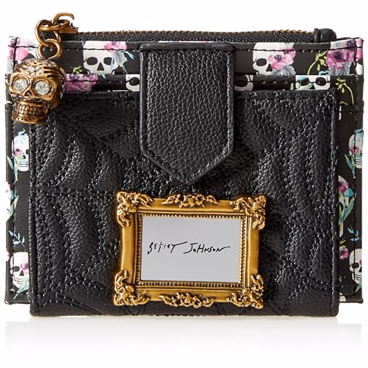 Betsey Johnson Spider Bifold Wallet, Black