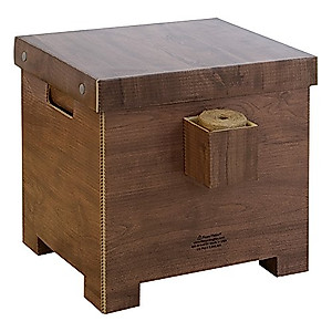 Recyclingbin.com PaperTaker® Newspaper Recycle Bin Wood Grain Print