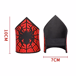 LSHDXD Spider Mask and Wristbands for Kids Boys,Halloween Superheros Masks Masquerades With Spider Wrist Band Party Mardi Gras Mask for Halloween Costume Party Cosplay