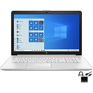 HP 2023 17.3" FHD IPS Display Laptop 11th Gen Intel 4-Core i5-1135G7 Intel Iris Xe Graphics 16GB RAM DDR4 256GB M.2 NVMe SSD HDMI RJ45 WiFi AC BT Card Reader Windows 10 Pro w/RE Accessories
