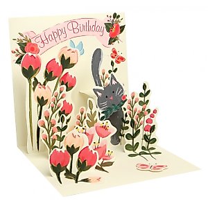 Up With Paper Treasures - BIRTHDAY BOTANICAL CAT
