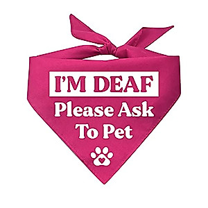 I’m Deaf Please Ask to Pet Dog Bandana (Assorted Colors)