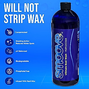 Smoove Purpleicious Ultimate Boat Wash (Quart) Premium Boat Cleaner, Marine Grade Boat Soap, Effective Boat Hull & Seat Cleaner, Essential Boat Cleaning Supplies, Advanced Boat Wash and Wax Formula