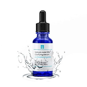 Salicylic Acid 20% Serum, Professional Grade, Acne, Hyper-pigmentation, & Premature Aging, Serum, 1 oz with glass dropper (1 oz (20% Serum))