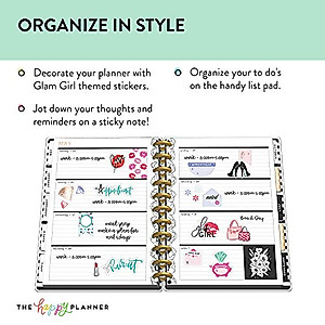 me & my BIG ideas Accessory Book Bundle - The Happy Planner Scrapbooking Supplies - Glam Girl Theme - 4 Sticky Note Pads & 1 ListPad - Multi-Color & Gold Foil Stickers - 20 Sheets, 636 Stickers Total