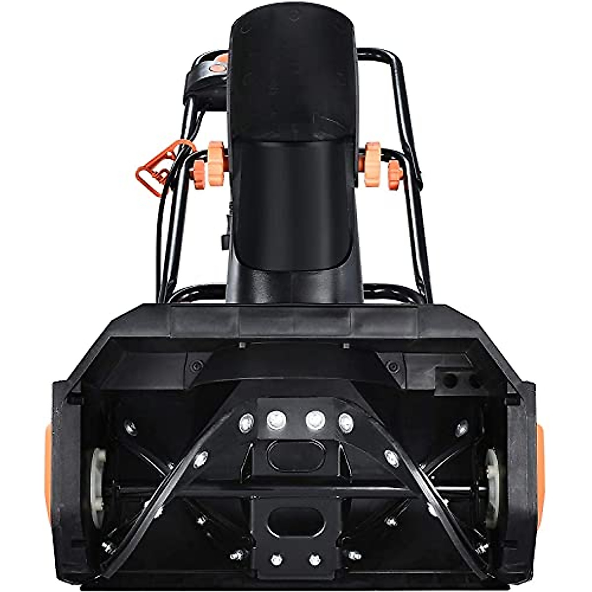 Snow Thrower, 18 Inch Electric Snow Blower, Overload Protection, 13 Amp, Steel Auger, 180° Rotatable Chute, Black & Orange a03
