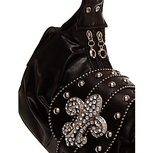 Fluer De-Lis Classic Hobo Shoulder Handbag by Handbags For All