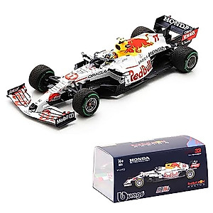 HNW 1:43 Racing F1 2021 RB16B NO.#33 Max Verstappen or NO.#11 Sergio Perez Die-Cast Vehicles Collectible Racing Model Car (RB16B 11# White W/Helmet)
