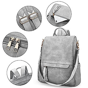 Oyifan Women Backpack Purse PU Leather Anti-theft Casual Shoulder Bag Bookbag Purse Fashion Ladies Satchel Bags