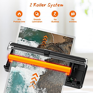 ANWIKE Laminator Machine, Laminate up to 9-Inch A4 Paper with 20 Thermal Laminating Pouches Sheets Trimmer and Corner Rounder for Home Office School Use, 90s Fast Warm-up