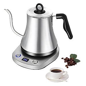 Sparkfire Gooseneck Electric Kettle, Pour Over Kettle for Coffee Tea Brewing, Electric Kettle with 6 Temp Presets, Full Stainless Steel Inner, Automatic Shut Off, Temperature Holding, 1000 Watt, 0.8L