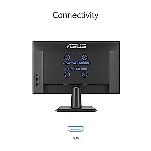 ASUS 27 Inch Monitor - 1080P, IPS, Full HD, Frameless, 100Hz, 1ms, Adaptive-Sync, for Working and Gaming, Low Blue Light, Flicker Free, HDMI, VESA Mountable, Tilt - VA27EHF,Black