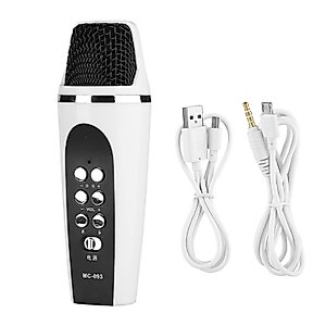 Voice Changer Microphone, Microphone Mic Voice Changer Microphone Microphone Karaoke Speaker with 4 Voice Conversion Modes for Smartphone PC