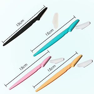 Eyebrow Razor,Eyebrow Hair Trimmers,Eyebrow Razor Shaver Blade, Eye Brow Shaper Face Razor Facial Hair Remover Tools,24PCS,(Pink+Blue+Yellow+Black),Travel Essentials